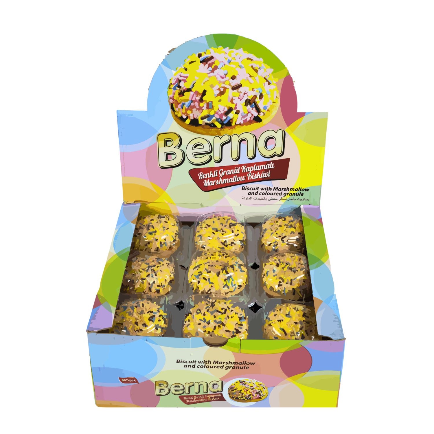Simsek Berna Biscuit with Marshmallow & Colored Granule 27x17g - Al ...