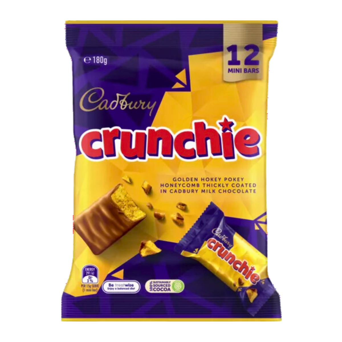 Cadbury Crunchie With Honeycomb Coated Milk Chocolate 12x15g - Al ...